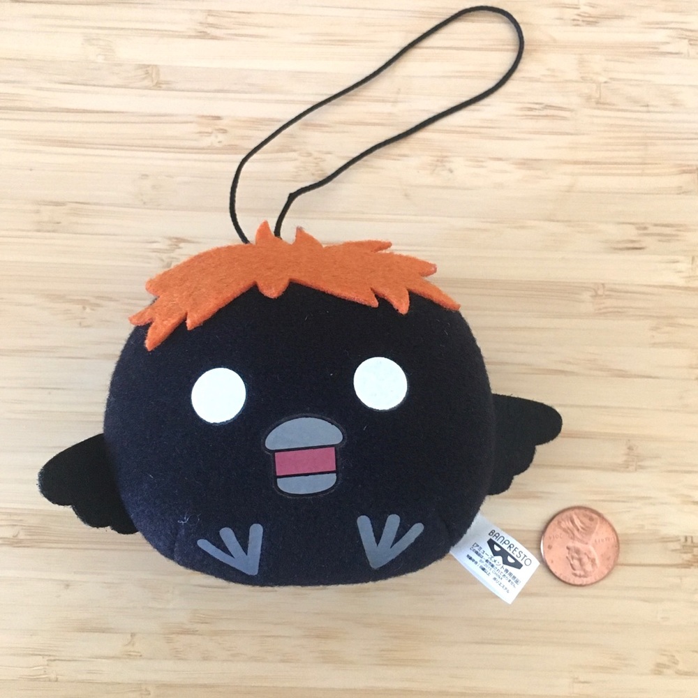 Rare Haikyuu Hinata Crow Plush Keychain - Gem